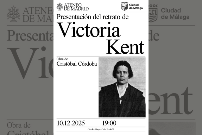 Victoria Kent ocupa su lugar en la Galería de Retratos del Ateneo de Madrid
