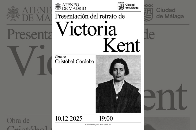 Victoria Kent ocupa su lugar en la Galería de Retratos del Ateneo de Madrid